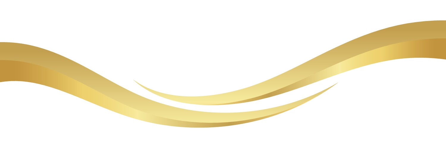 Gold wave curve golden corner shape Royalty Free Vector