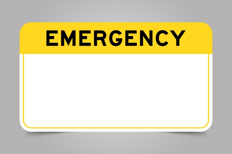 Label banner that have yellow headline with word Vector Image