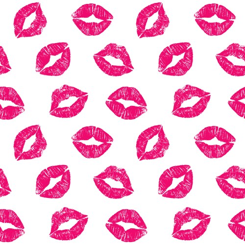 Lip Kiss Hearts Pattern – Royalty-Free Vector | VectorStock