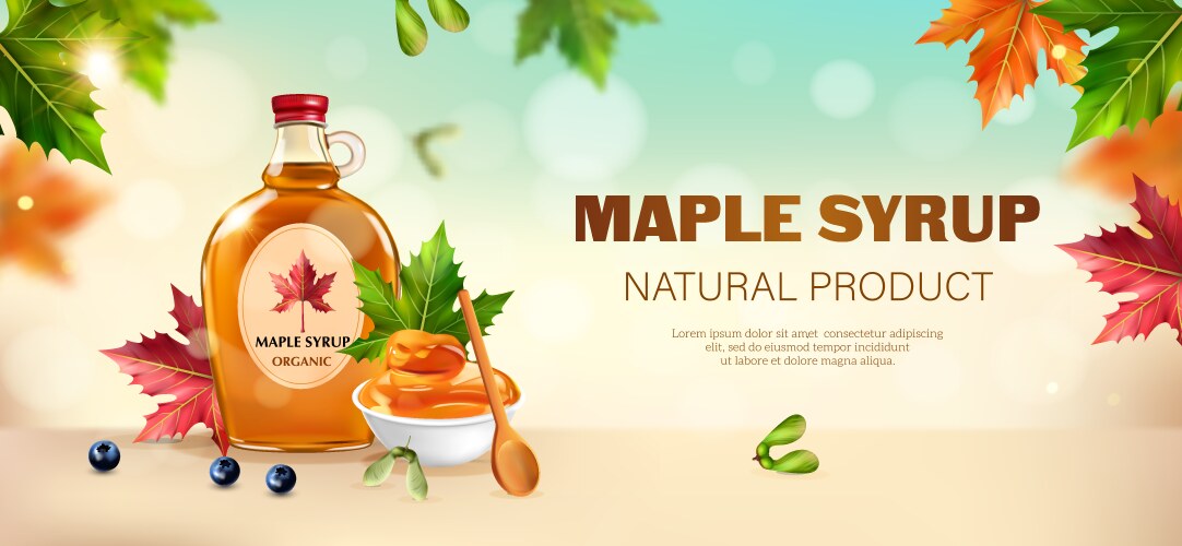 Maple syrup Royalty Free Vector Image - VectorStock