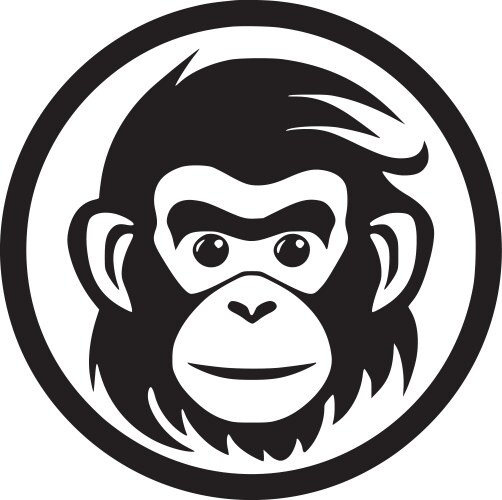 Monkey line icon animal and zoo Royalty Free Vector Image