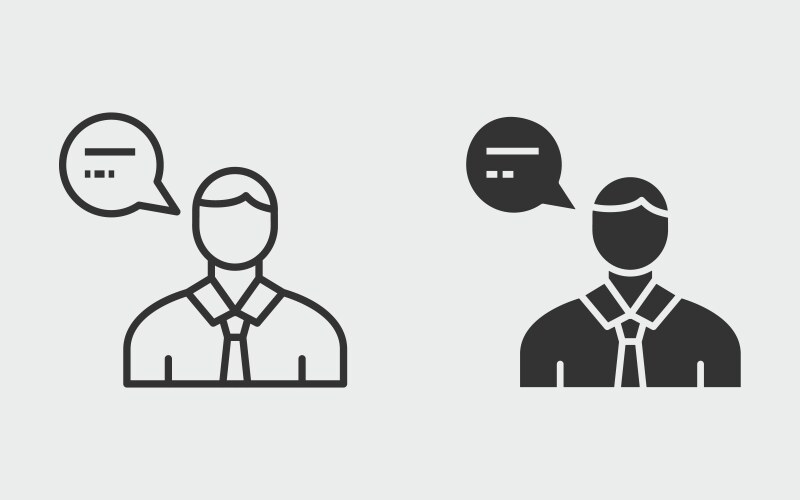 Online consultation icon for graphic Royalty Free Vector