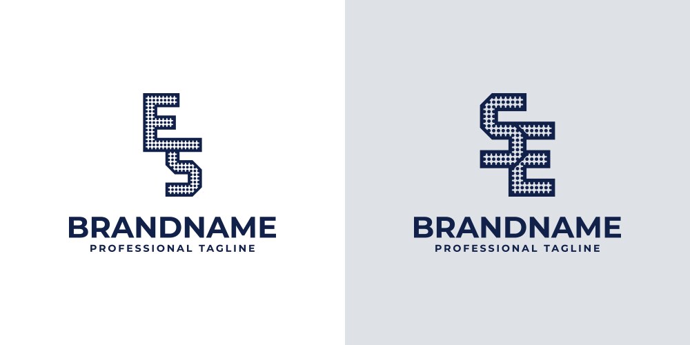 Letters se line monogram logo suitable Royalty Free Vector