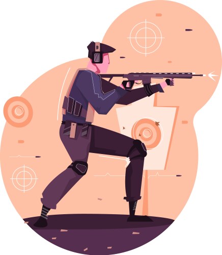 Military training camp Royalty Free Vector Image