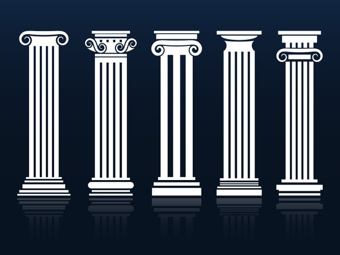 Classic ancient column Royalty Free Vector Image