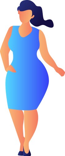 Plus size pinup girl Royalty Free Vector Image