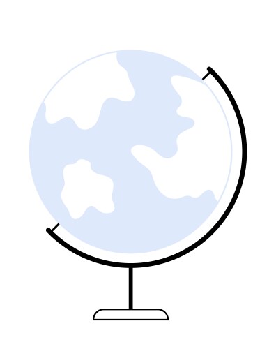 Round globe with latitude and longitude lines Vector Image