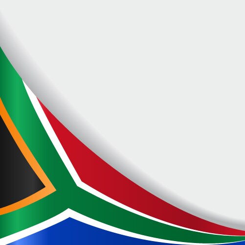 South african flag wavy abstract background Vector Image
