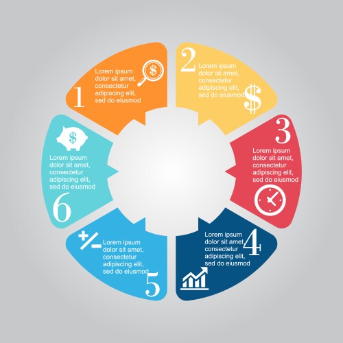 Business diagram circle Royalty Free Vector Image