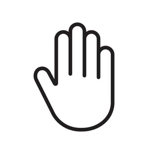 Human hand palm icon Royalty Free Vector Image