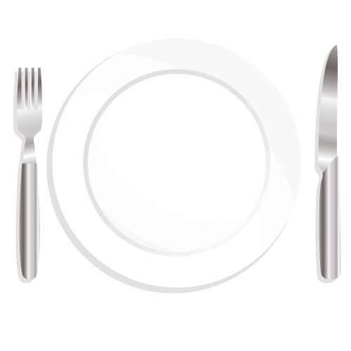 Set of place setting formal dinner Royalty Free Vector Image