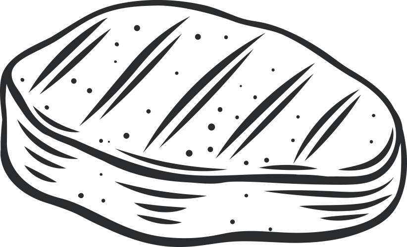 Roast beef meat Royalty Free Vector Image - VectorStock