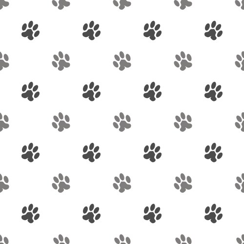 Animal footprint seamless pattern Royalty Free Vector Image