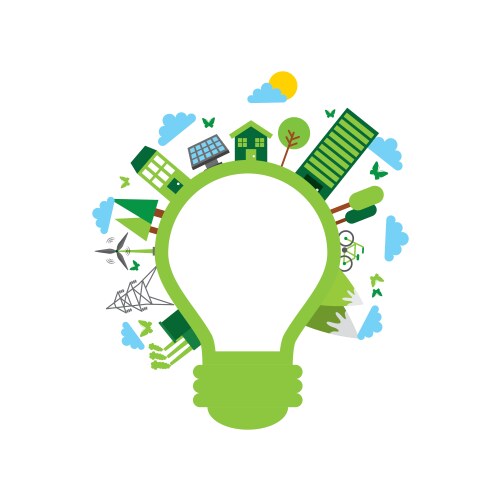 World care peace or ecology sustainability and e Vector Image