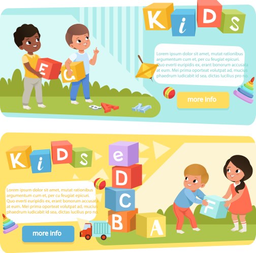 Border template with kids painting Royalty Free Vector Image