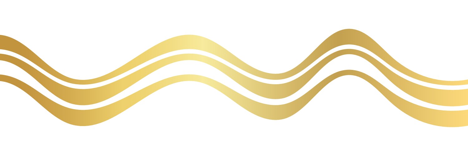Gold wave curve golden corner shape Royalty Free Vector