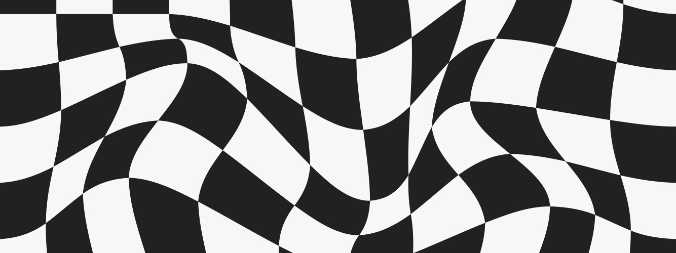 Psychedelic checkerboard groovy hippie 70s Vector Image