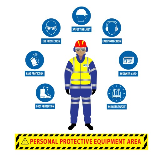Fall protection construction worker safety first Vector Image