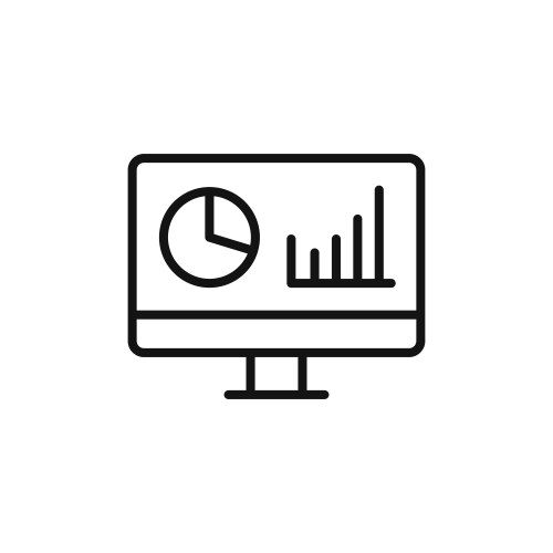 Admin dashboard icon symbol on white background Vector Image
