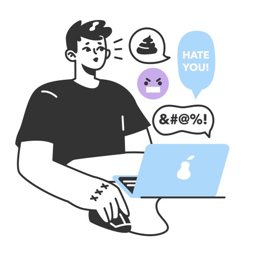 Cyberbullying and Online Harassment Royalty Free Vector