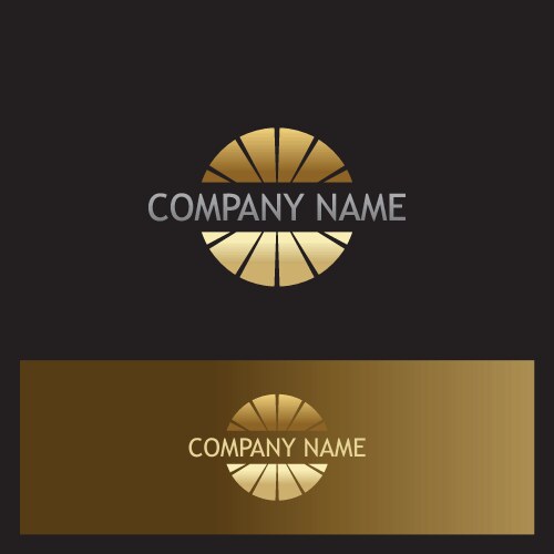Circle triangle gold logo Royalty Free Vector Image