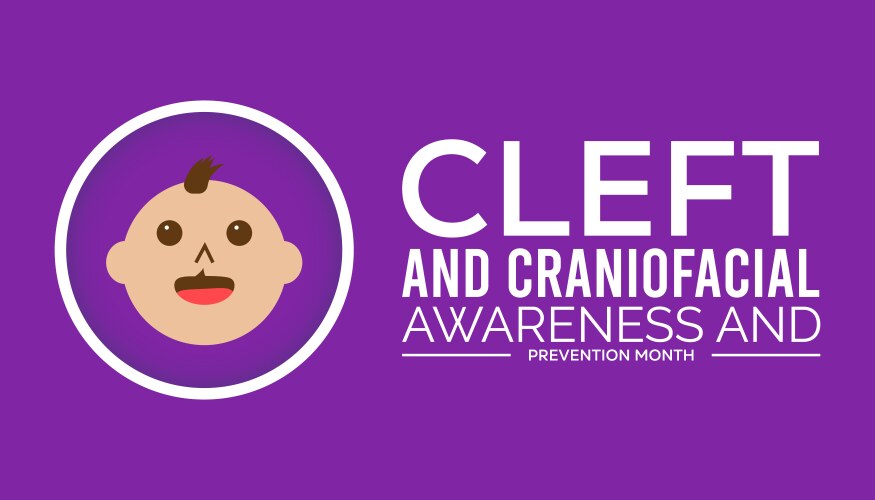 National cleft and craniofacial awareness Vector Image