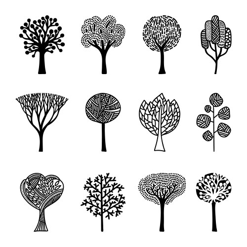 Wood tree Royalty Free Vector Image - VectorStock