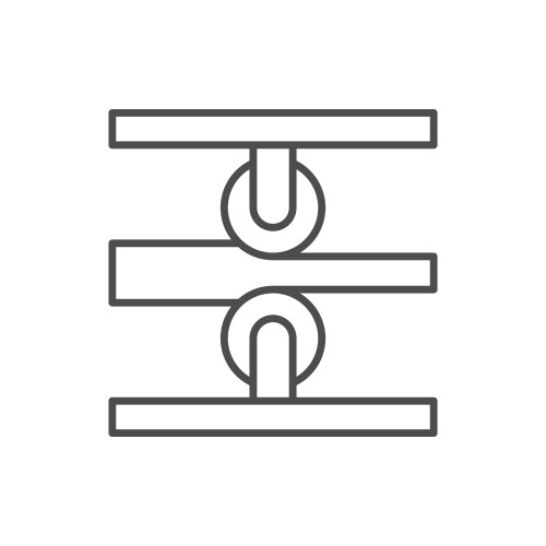 Steel channel line outline icon Royalty Free Vector Image