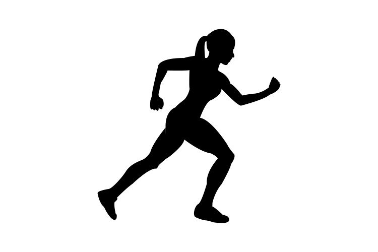 Set of women tennis silhouettes Royalty Free Vector Image