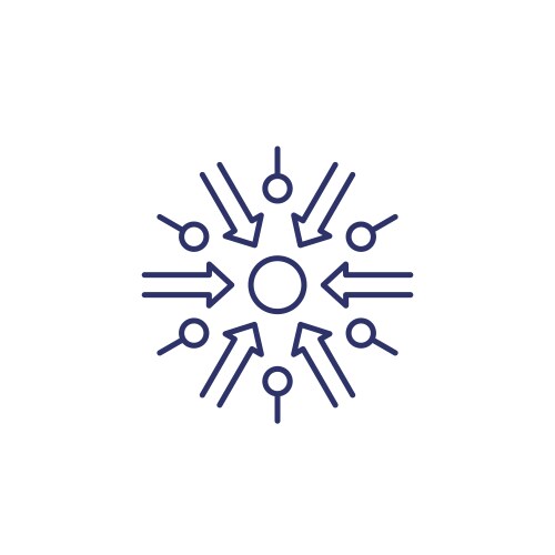 Purpose concept 2 colored line icon simple yellow Vector Image