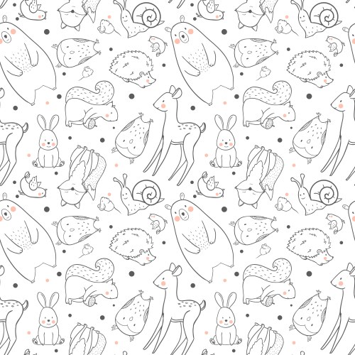 Watercolor cute ba pattern Royalty Free Vector Image