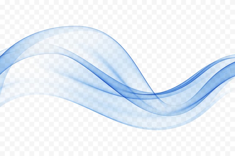 Transparent blue wave of waterabstract waves Vector Image