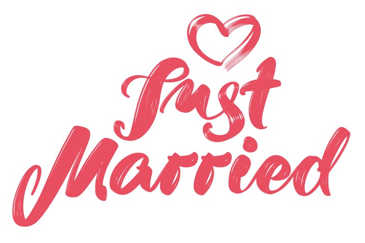 Just Married Logo Personalized Just Married Heart Car Resin Ornament