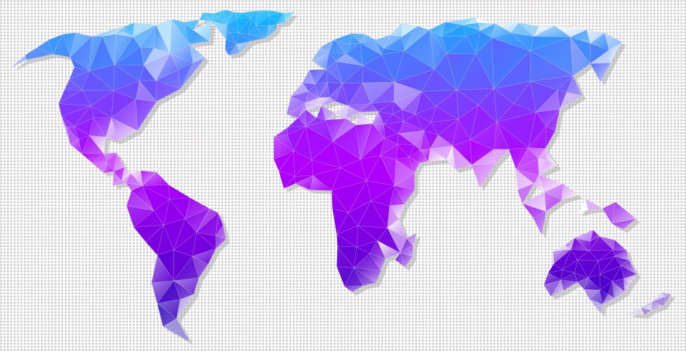 Polygon World Map Vector Images (over 7,300)