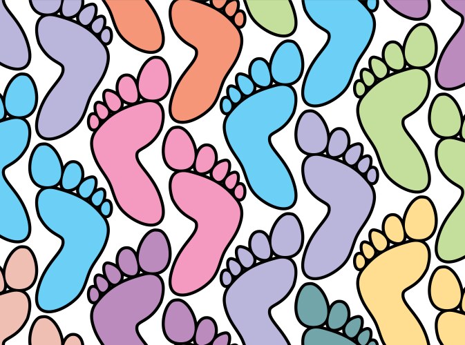 Feet background Royalty Free Vector Image - VectorStock