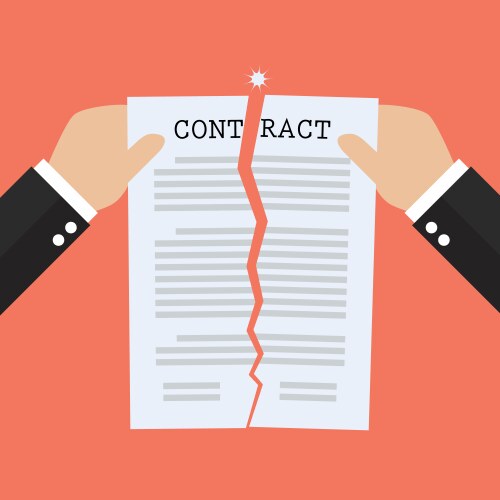 Contract document paper with pen Royalty Free Vector Image