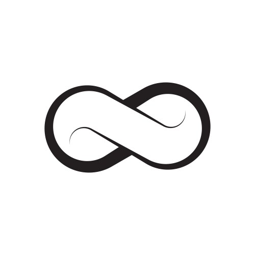 Infinity logo design Royalty Free Vector Image