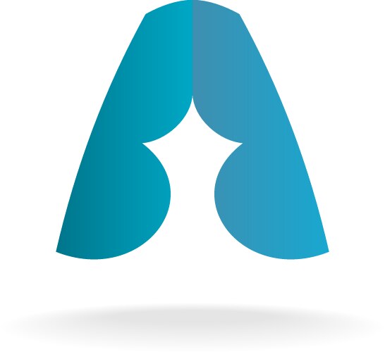 Letter a paper logo Royalty Free Vector Image - VectorStock