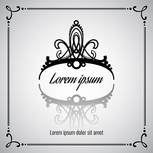 Royal crown calligraphy Royalty Free Vector Image