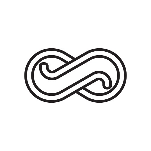 Infinity logo design Royalty Free Vector Image