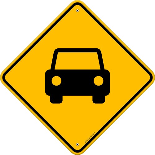 Caution yellow sign Royalty Free Vector Image - VectorStock