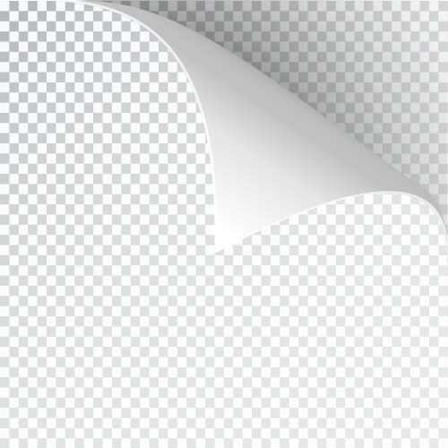 Curly page corner realistic curled Royalty Free Vector Image