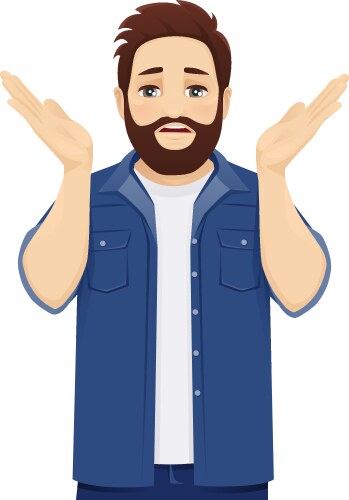 Smiling handsome casual man Royalty Free Vector Image