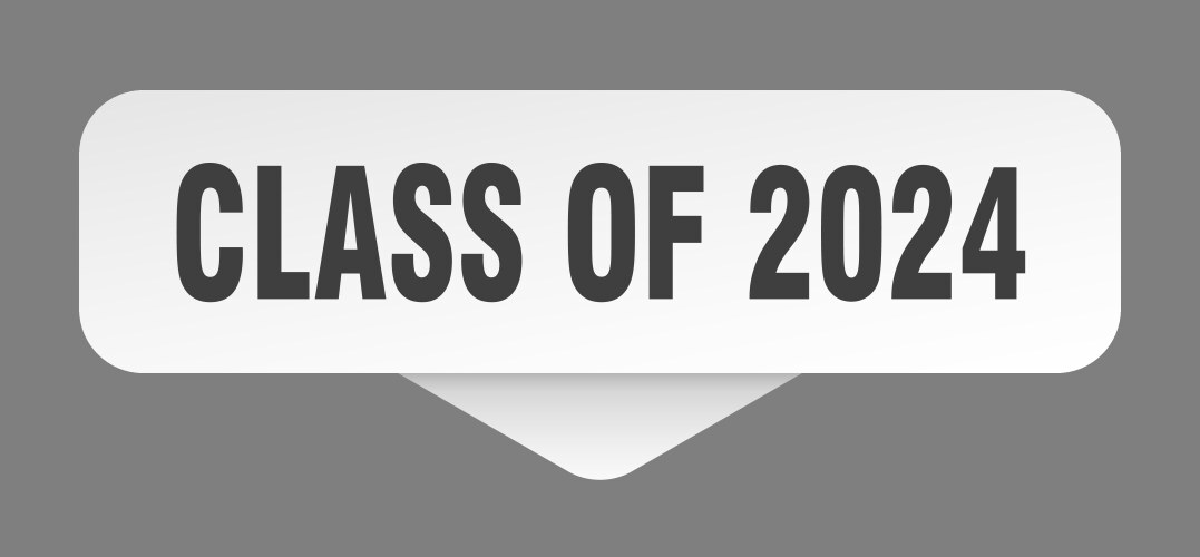 Class of 2024 sticker sign Royalty Free Vector Image