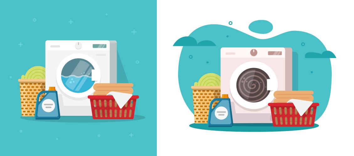 Laundry and cleaning service poster Royalty Free Vector