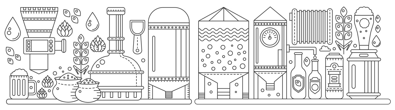 Beer brewing process infographic flat style Vector Image