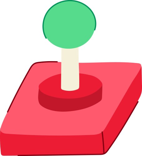 Retro arcade joystick cartoon Royalty Free Vector Image