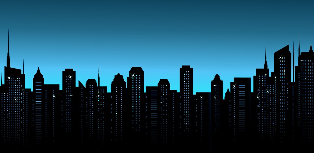 Beautiful night city Royalty Free Vector Image