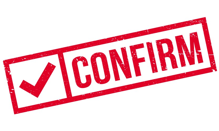 Confirm rubber stamp Royalty Free Vector Image