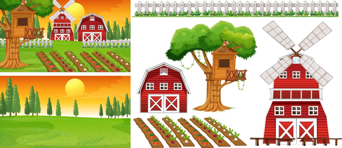 Farm Clipart Scene Vector Images (over 2,300)